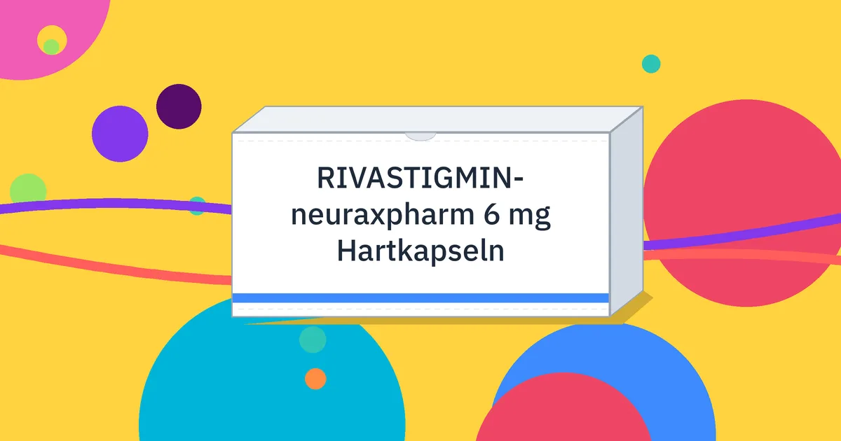 Symbolbild: Packung mit der Aufschrift RIVASTIGMIN-neuraxpharm 6 mg Hartkapseln (PZN 09750955) – Verfügbarkeit und Bezug in Apotheken in Frankfurt am Main