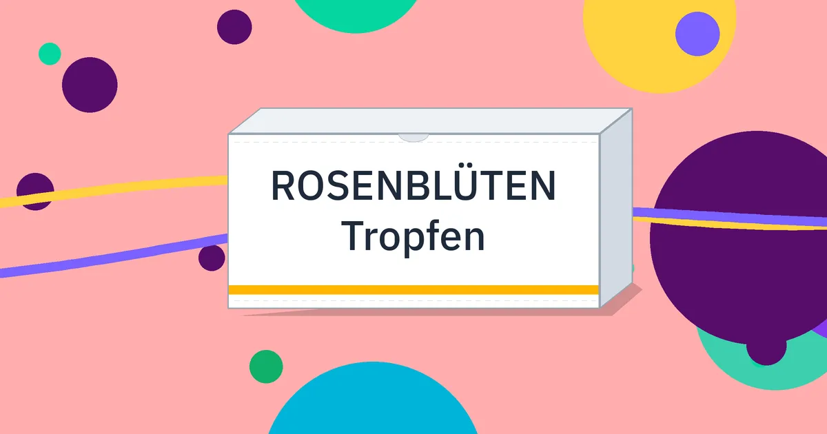 Symbolbild: Packung mit der Aufschrift ROSENBLÜTEN Tropfen (PZN 11053011) – Verfügbarkeit und Bezug in Apotheken in Frankfurt am Main