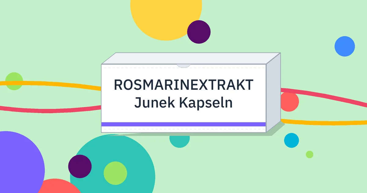 Symbolbild: Packung mit der Aufschrift ROSMARINEXTRAKT Junek Kapseln (PZN 01104500) – Verfügbarkeit und Bezug in Apotheken in Frankfurt am Main