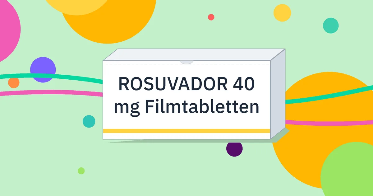 Symbolbild: Packung mit der Aufschrift ROSUVADOR 40 mg Filmtabletten (PZN 13864297) – Verfügbarkeit und Bezug in Apotheken in Frankfurt am Main