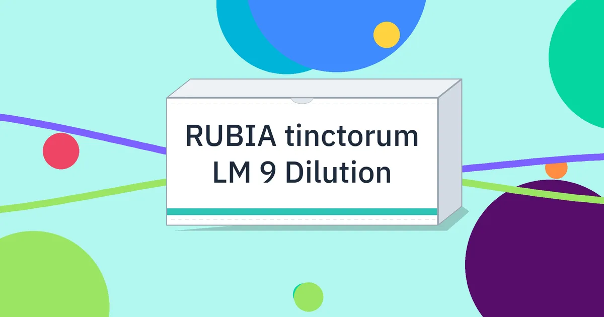 Symbolbild: Packung mit der Aufschrift RUBIA tinctorum LM 9 Dilution (PZN 13056717) – Verfügbarkeit und Bezug in Apotheken in Frankfurt am Main