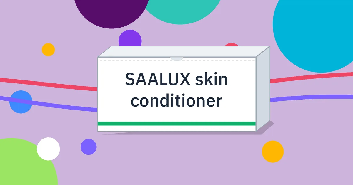 Symbolbild: Packung mit der Aufschrift SAALUX skin conditioner (PZN 12567918) – Verfügbarkeit und Bezug in Apotheken in Frankfurt am Main