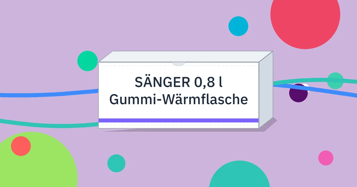 Symbolbild: Packung mit der Aufschrift SÄNGER 0,8 l Gummi-Wärmflasche (PZN 00816316) – Verfügbarkeit und Bezug in Apotheken in Frankfurt am Main