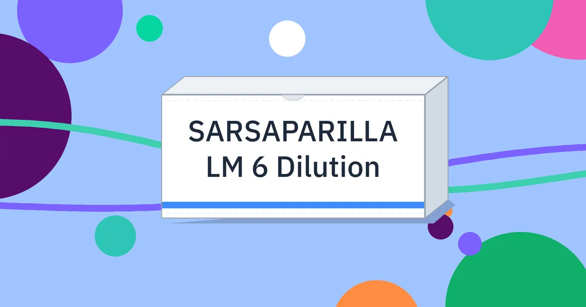 Symbolbild: Packung mit der Aufschrift SARSAPARILLA LM 6 Dilution (PZN 02603659) – Verfügbarkeit und Bezug in Apotheken in Frankfurt am Main