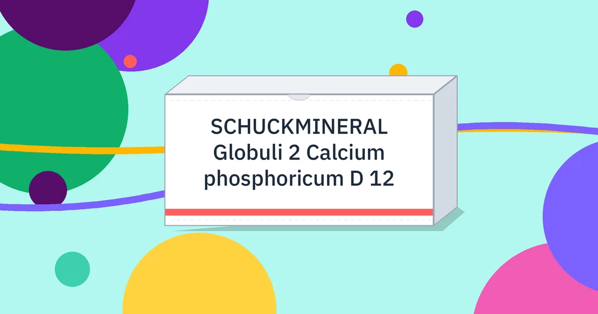Symbolbild: Packung mit der Aufschrift SCHUCKMINERAL Globuli 2 Calcium phosphoricum D 12 (PZN 00413239) – Verfügbarkeit und Bezug in Apotheken in Frankfurt am Main