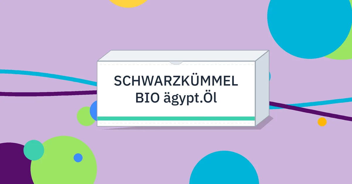 Symbolbild: Packung mit der Aufschrift SCHWARZKÜMMEL BIO ägypt.Öl (PZN 03087970) – Verfügbarkeit und Bezug in Apotheken in Frankfurt am Main