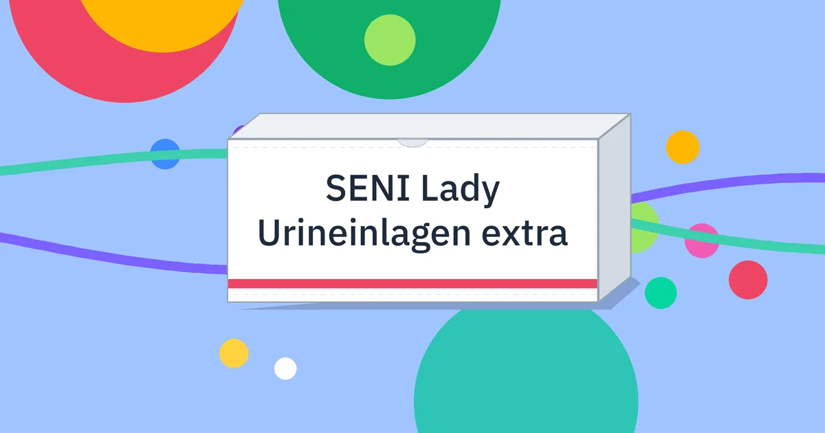 Symbolbild: Packung mit der Aufschrift SENI Lady Urineinlagen extra (PZN 12664053) – Verfügbarkeit und Bezug in Apotheken in Frankfurt am Main