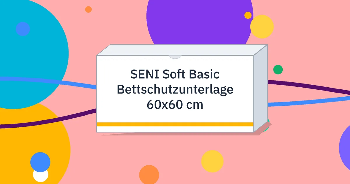 Symbolbild: Packung mit der Aufschrift SENI Soft Basic Bettschutzunterlage 60x60 cm (PZN 20023948) – Verfügbarkeit und Bezug in Apotheken in Frankfurt am Main