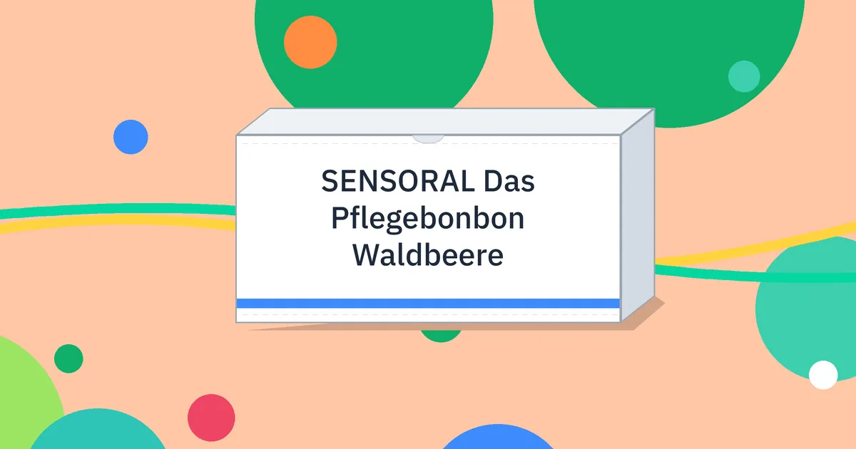 Symbolbild: Packung mit der Aufschrift SENSORAL Das Pflegebonbon Waldbeere (PZN 18892720) – Verfügbarkeit und Bezug in Apotheken in Frankfurt am Main