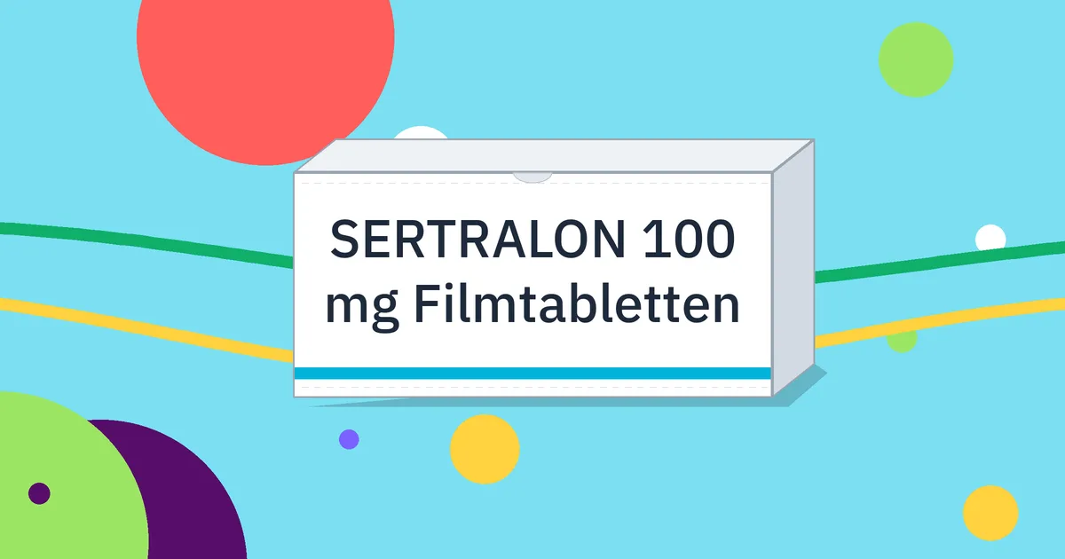 Symbolbild: Packung mit der Aufschrift SERTRALON 100 mg Filmtabletten (PZN 12901228) – Verfügbarkeit und Bezug in Apotheken in Frankfurt am Main