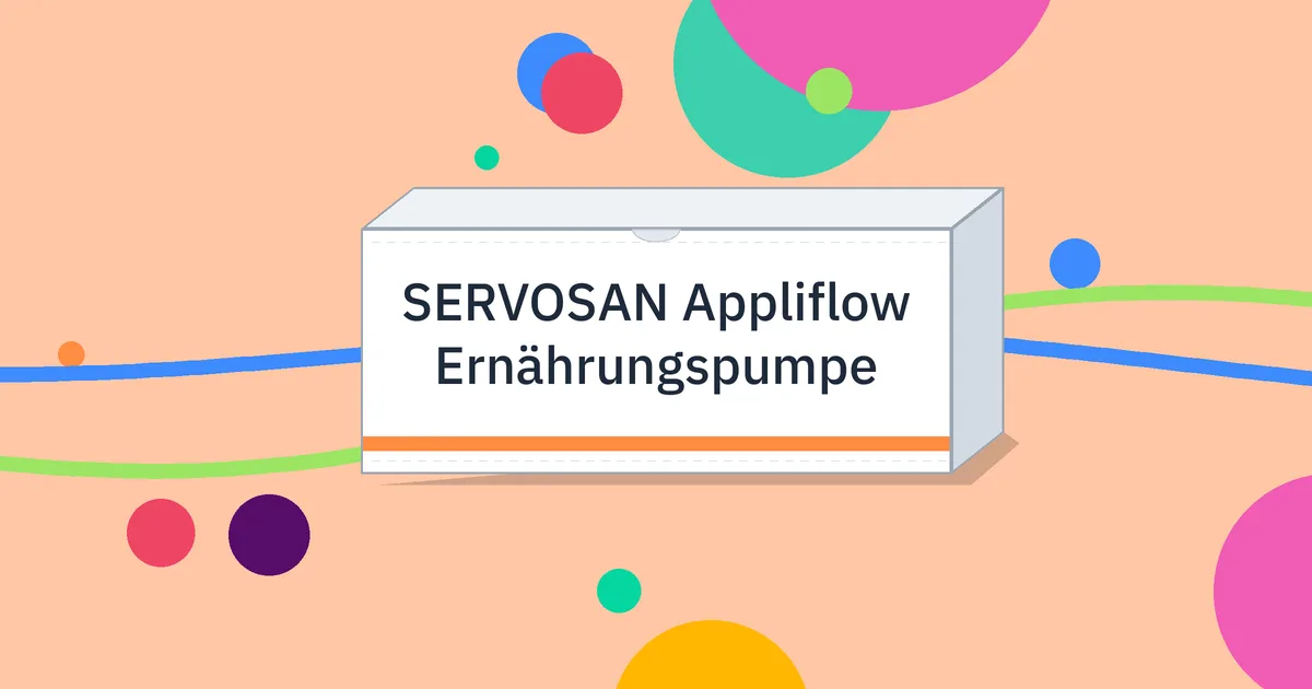 Symbolbild: Packung mit der Aufschrift SERVOSAN Appliflow Ernährungspumpe (PZN 13592025) – Verfügbarkeit und Bezug in Apotheken in Frankfurt am Main