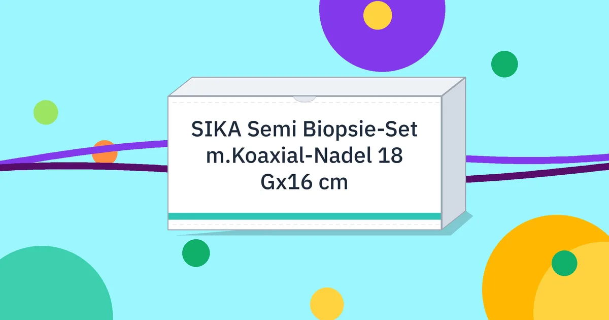 Symbolbild: Packung mit der Aufschrift SIKA Semi Biopsie-Set m.Koaxial-Nadel 18 Gx16 cm (PZN 17940492) – Verfügbarkeit und Bezug in Apotheken in Frankfurt am Main