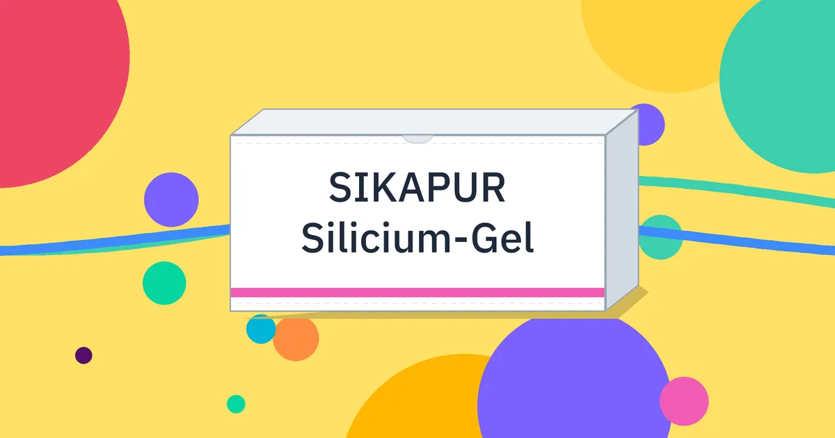 Symbolbild: Packung mit der Aufschrift SIKAPUR Silicium-Gel (PZN 00679397) – Verfügbarkeit und Bezug in Apotheken in Frankfurt am Main