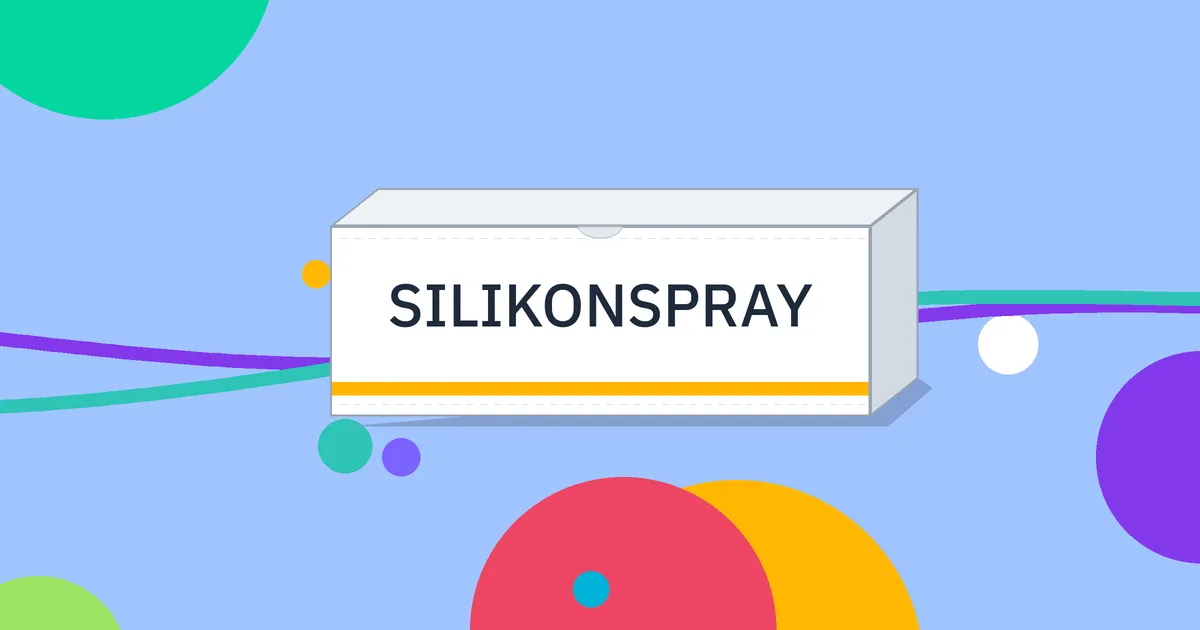 Symbolbild: Packung mit der Aufschrift SILIKONSPRAY (PZN 01267455) – Verfügbarkeit und Bezug in Apotheken in Frankfurt am Main