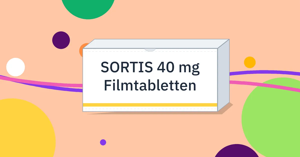 Symbolbild: Packung mit der Aufschrift SORTIS 40 mg Filmtabletten (PZN 10317956) – Verfügbarkeit und Bezug in Apotheken in Frankfurt am Main