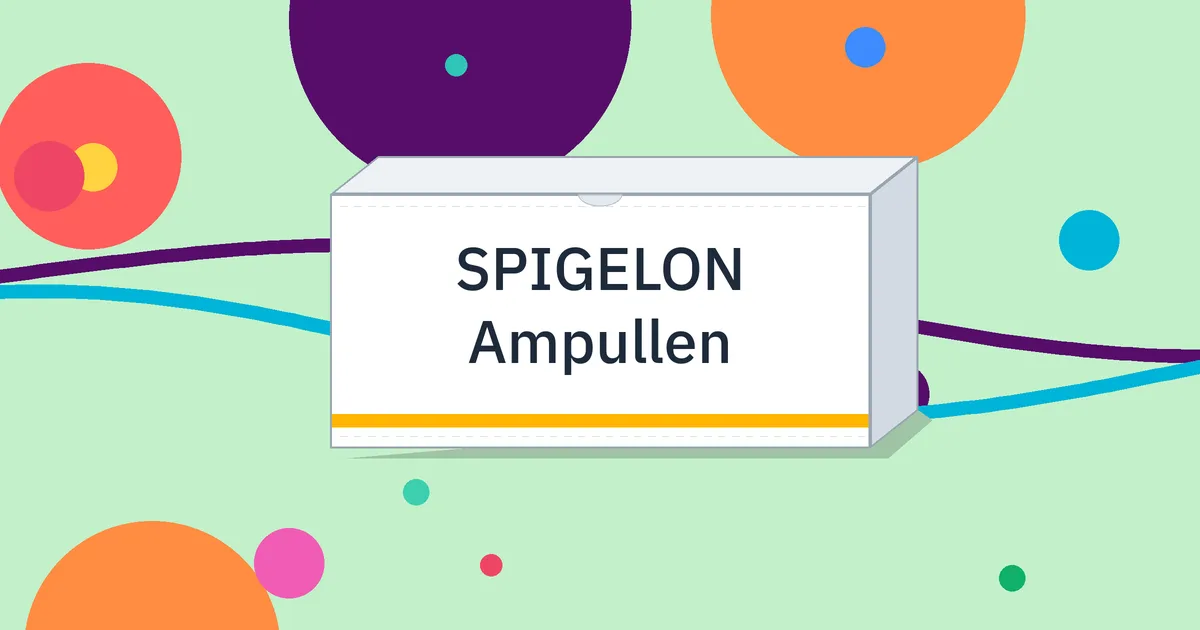 Symbolbild: Packung mit der Aufschrift SPIGELON Ampullen (PZN 00961165) – Verfügbarkeit und Bezug in Apotheken in Frankfurt am Main