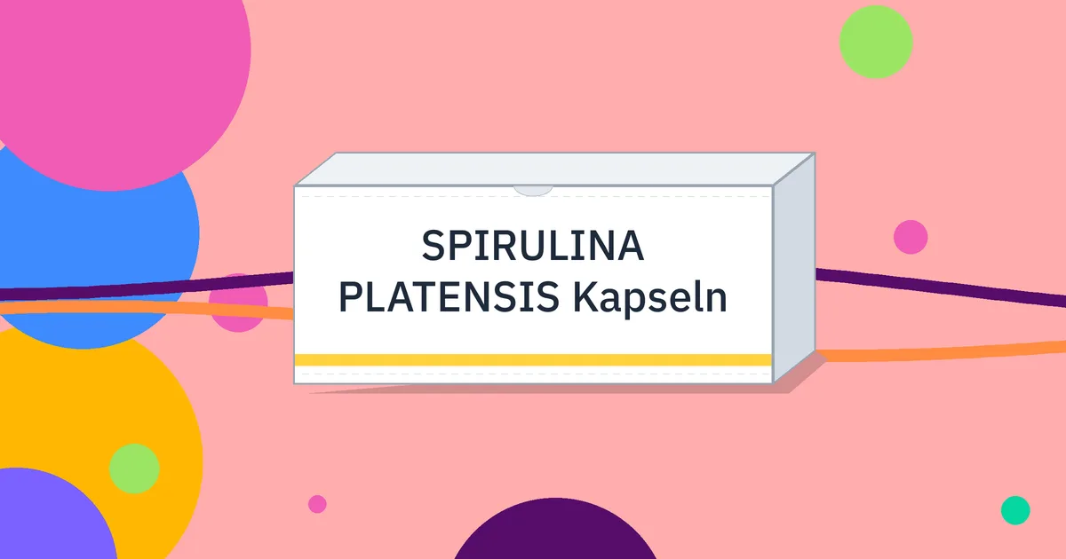 Symbolbild: Packung mit der Aufschrift SPIRULINA PLATENSIS Kapseln (PZN 11683864) – Verfügbarkeit und Bezug in Apotheken in Frankfurt am Main