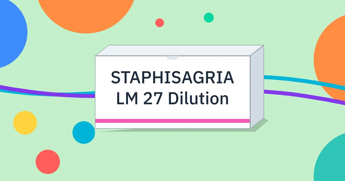 Symbolbild: Packung mit der Aufschrift STAPHISAGRIA LM 27 Dilution (PZN 13199730) – Verfügbarkeit und Bezug in Apotheken in Frankfurt am Main