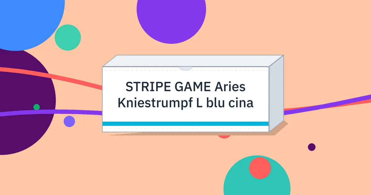 Symbolbild: Packung mit der Aufschrift STRIPE GAME Aries Kniestrumpf L blu cina (PZN 20209624) – Verfügbarkeit und Bezug in Apotheken in Frankfurt am Main