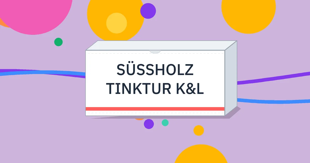 Symbolbild: Packung mit der Aufschrift SÜSSHOLZ TINKTUR K&L (PZN 17962619) – Verfügbarkeit und Bezug in Apotheken in Frankfurt am Main
