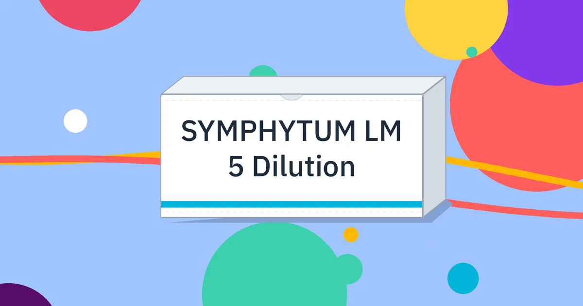 Symbolbild: Packung mit der Aufschrift SYMPHYTUM LM 5 Dilution (PZN 13211632) – Verfügbarkeit und Bezug in Apotheken in Frankfurt am Main
