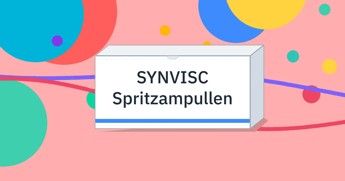 Symbolbild: Packung mit der Aufschrift SYNVISC Spritzampullen (PZN 11257676) – Verfügbarkeit und Bezug in Apotheken in Frankfurt am Main