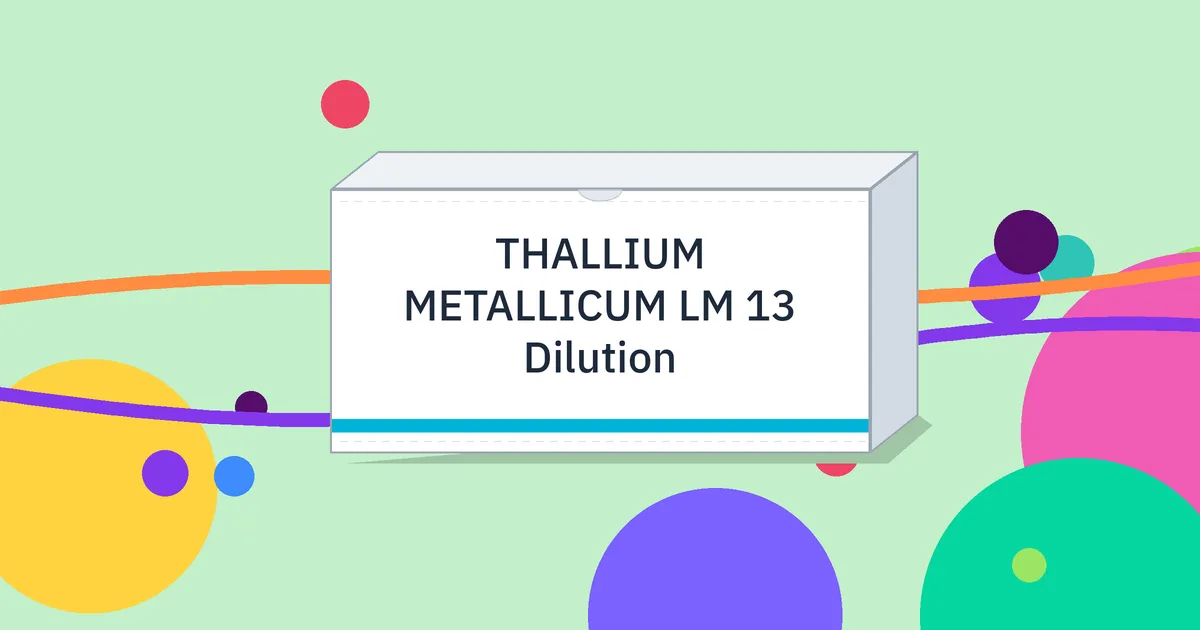 Symbolbild: Packung mit der Aufschrift THALLIUM METALLICUM LM 13 Dilution (PZN 13218427) – Verfügbarkeit und Bezug in Apotheken in Frankfurt am Main