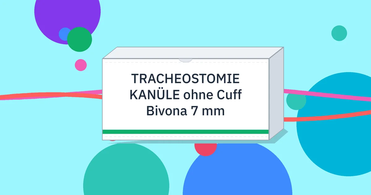 Symbolbild: Packung mit der Aufschrift TRACHEOSTOMIE KANÜLE ohne Cuff Bivona 7 mm (PZN 03819752) – Verfügbarkeit und Bezug in Apotheken in Frankfurt am Main