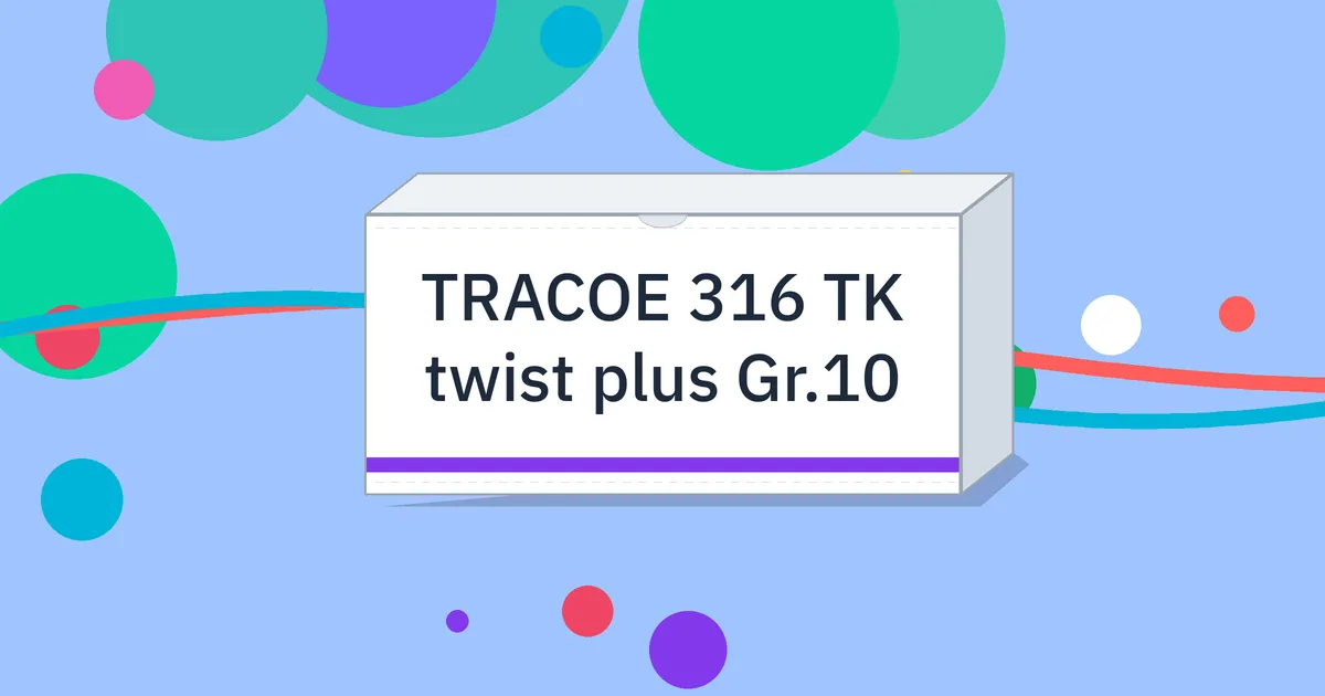 Symbolbild: Packung mit der Aufschrift TRACOE 316 TK twist plus Gr.10 (PZN 09943938) – Verfügbarkeit und Bezug in Apotheken in Frankfurt am Main