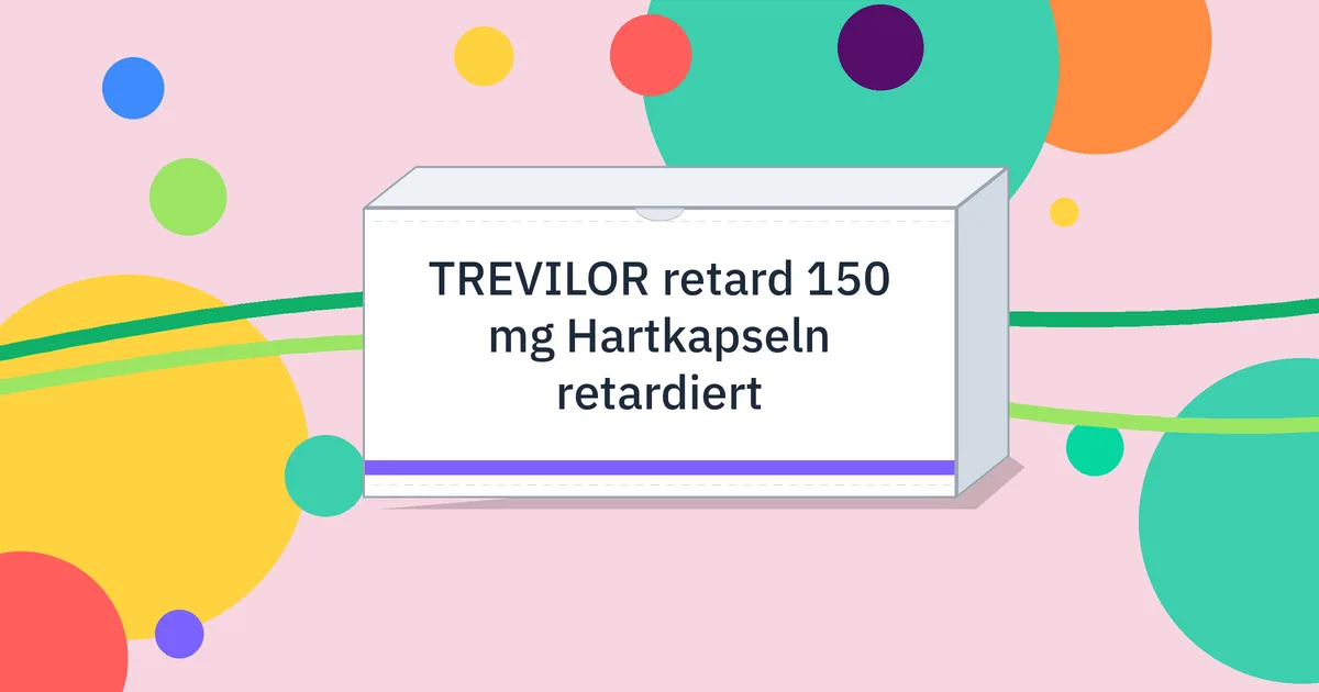 Symbolbild: Packung mit der Aufschrift TREVILOR retard 150 mg Hartkapseln retardiert (PZN 00088319) – Verfügbarkeit und Bezug in Apotheken in Frankfurt am Main