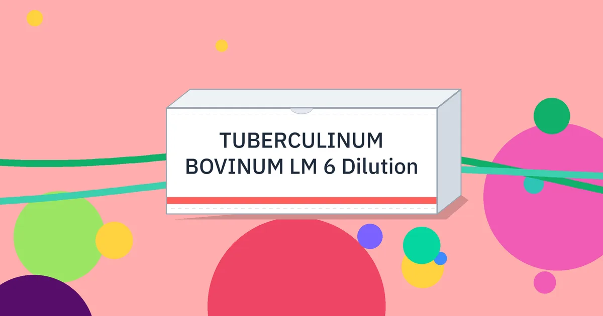 Symbolbild: Packung mit der Aufschrift TUBERCULINUM BOVINUM LM 6 Dilution (PZN 05968491) – Verfügbarkeit und Bezug in Apotheken in Frankfurt am Main