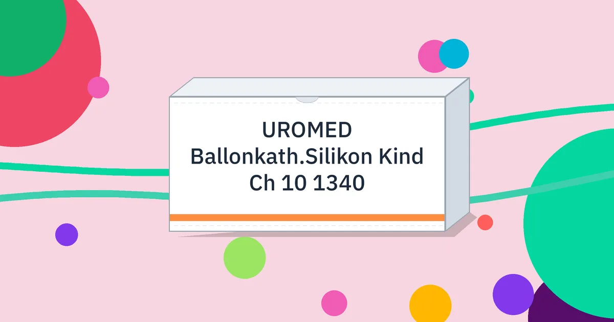Symbolbild: Packung mit der Aufschrift UROMED Ballonkath.Silikon Kind Ch 10 1340 (PZN 03280856) – Verfügbarkeit und Bezug in Apotheken in Frankfurt am Main