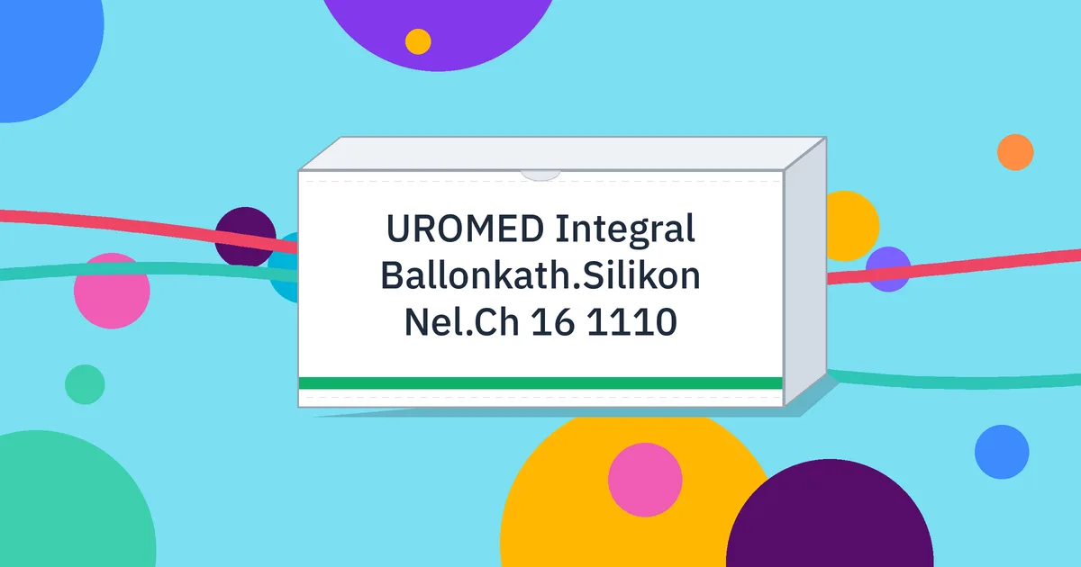 Symbolbild: Packung mit der Aufschrift UROMED Integral Ballonkath.Silikon Nel.Ch 16 1110 (PZN 03953628) – Verfügbarkeit und Bezug in Apotheken in Frankfurt am Main