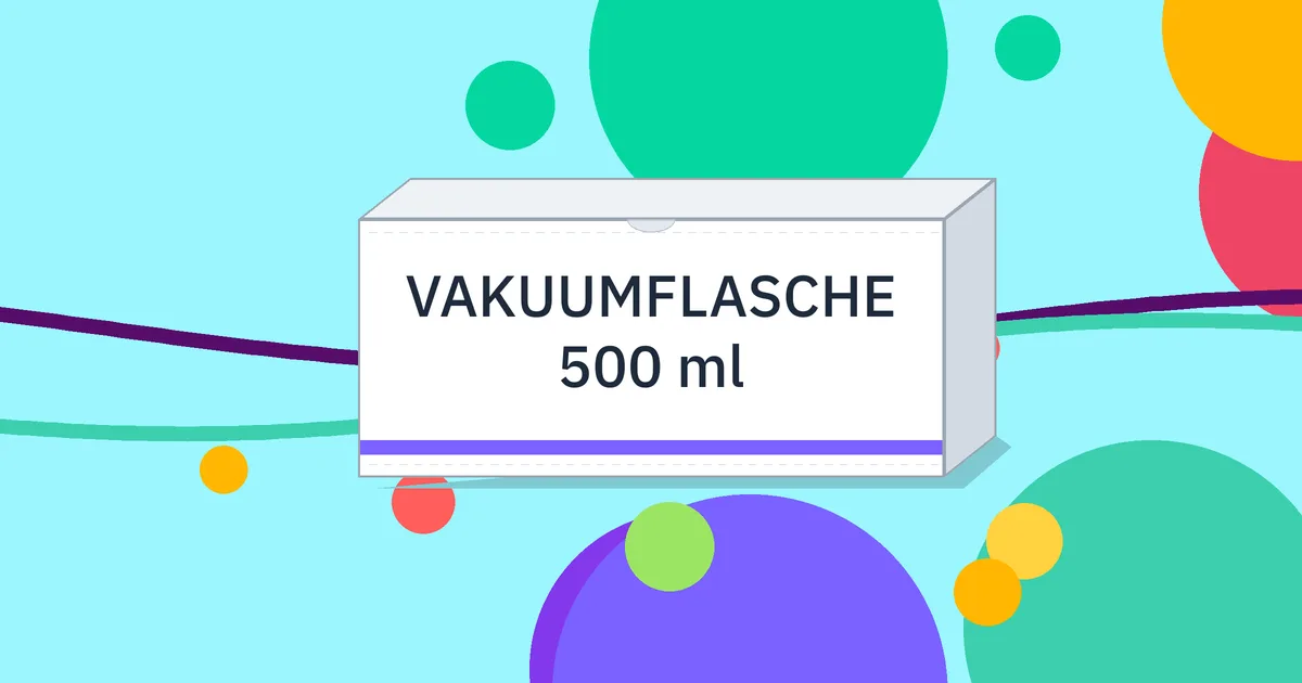 Symbolbild: Packung mit der Aufschrift VAKUUMFLASCHE 500 ml (PZN 09395448) – Verfügbarkeit und Bezug in Apotheken in Frankfurt am Main
