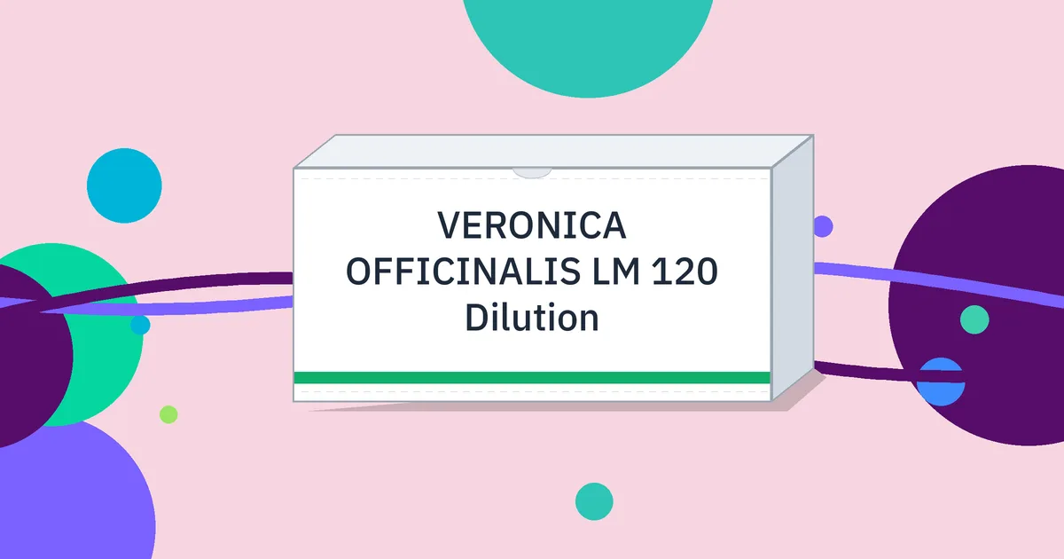 Symbolbild: Packung mit der Aufschrift VERONICA OFFICINALIS LM 120 Dilution (PZN 13270563) – Verfügbarkeit und Bezug in Apotheken in Frankfurt am Main