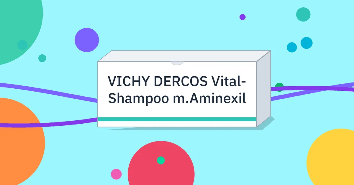 Symbolbild: Packung mit der Aufschrift VICHY DERCOS Vital-Shampoo m.Aminexil (PZN 11162622) – Verfügbarkeit und Bezug in Apotheken in Frankfurt am Main