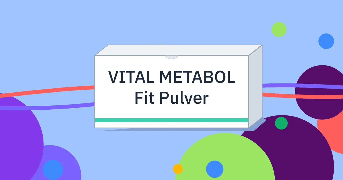 Symbolbild: Packung mit der Aufschrift VITAL METABOL Fit Pulver (PZN 14262100) – Verfügbarkeit und Bezug in Apotheken in Frankfurt am Main