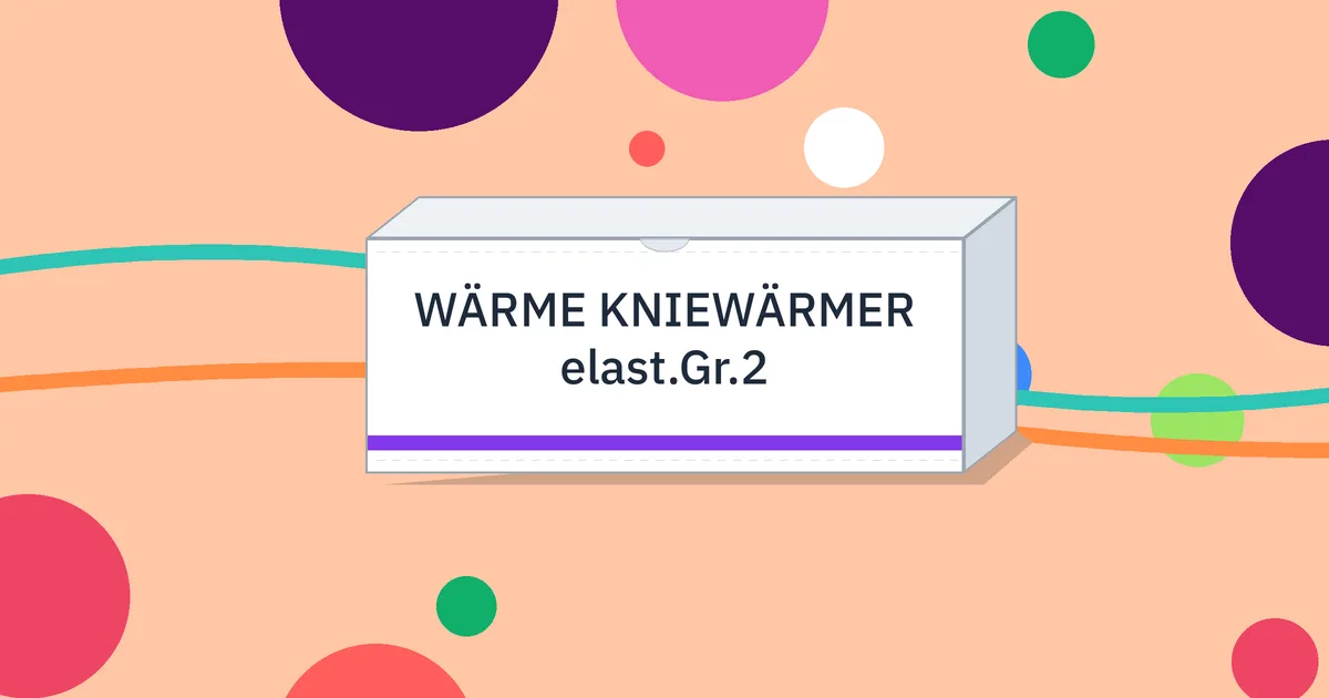 Symbolbild: Packung mit der Aufschrift WÄRME KNIEWÄRMER elast.Gr.2 (PZN 02446266) – Verfügbarkeit und Bezug in Apotheken in Frankfurt am Main