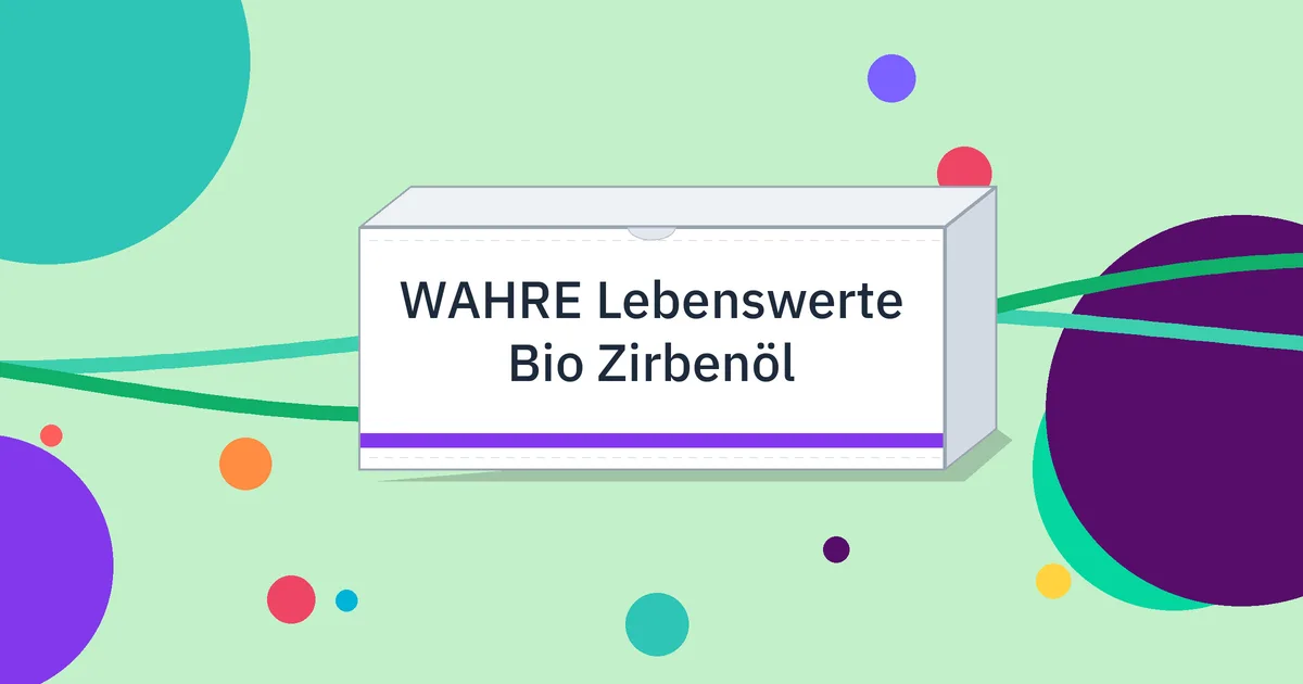 Symbolbild: Packung mit der Aufschrift WAHRE Lebenswerte Bio Zirbenöl (PZN 20646715) – Verfügbarkeit und Bezug in Apotheken in Frankfurt am Main
