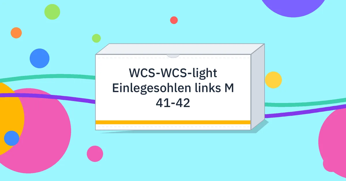 Symbolbild: Packung mit der Aufschrift WCS-WCS-light Einlegesohlen links M 41-42 (PZN 16631719) – Verfügbarkeit und Bezug in Apotheken in Frankfurt am Main