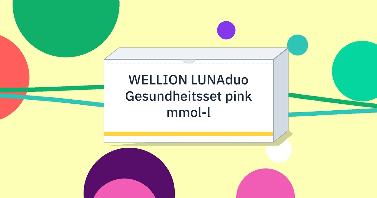 Symbolbild: Packung mit der Aufschrift WELLION LUNAduo Gesundheitsset pink mmol-l (PZN 13350500) – Verfügbarkeit und Bezug in Apotheken in Frankfurt am Main