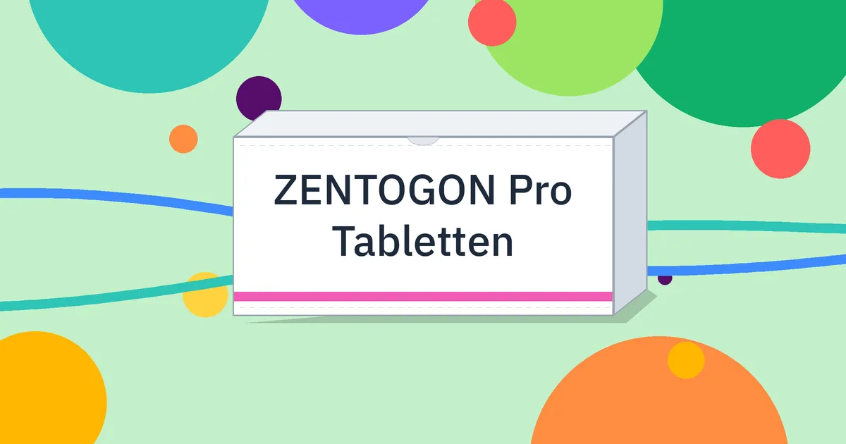 Symbolbild: Packung mit der Aufschrift ZENTOGON Pro Tabletten (PZN 13582699) – Verfügbarkeit und Bezug in Apotheken in Frankfurt am Main