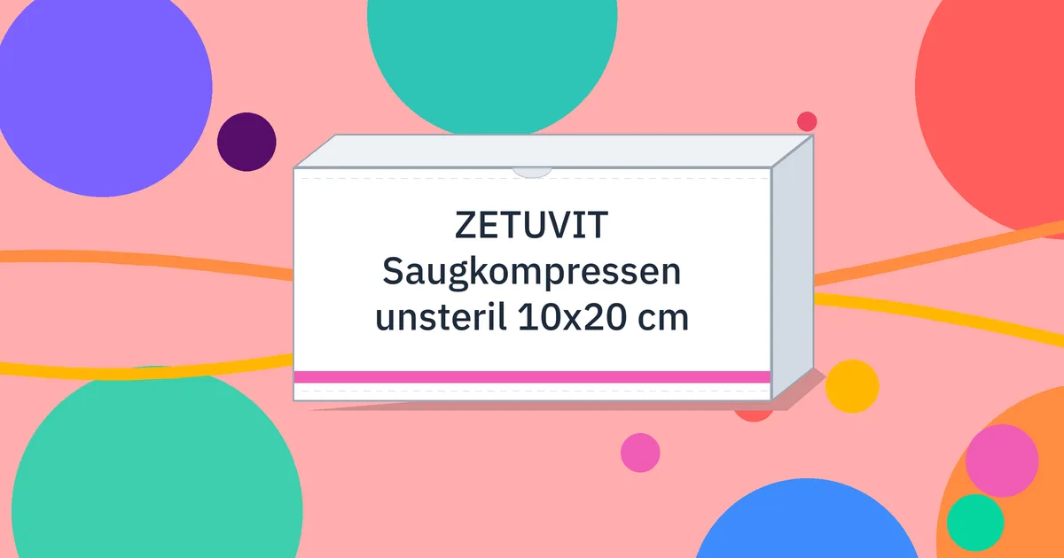 Symbolbild: Packung mit der Aufschrift ZETUVIT Saugkompressen unsteril 10x20 cm (PZN 18879783) – Verfügbarkeit und Bezug in Apotheken in Frankfurt am Main