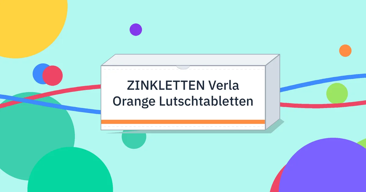 Symbolbild: Packung mit der Aufschrift ZINKLETTEN Verla Orange Lutschtabletten (PZN 18813436) – Verfügbarkeit und Bezug in Apotheken in Frankfurt am Main