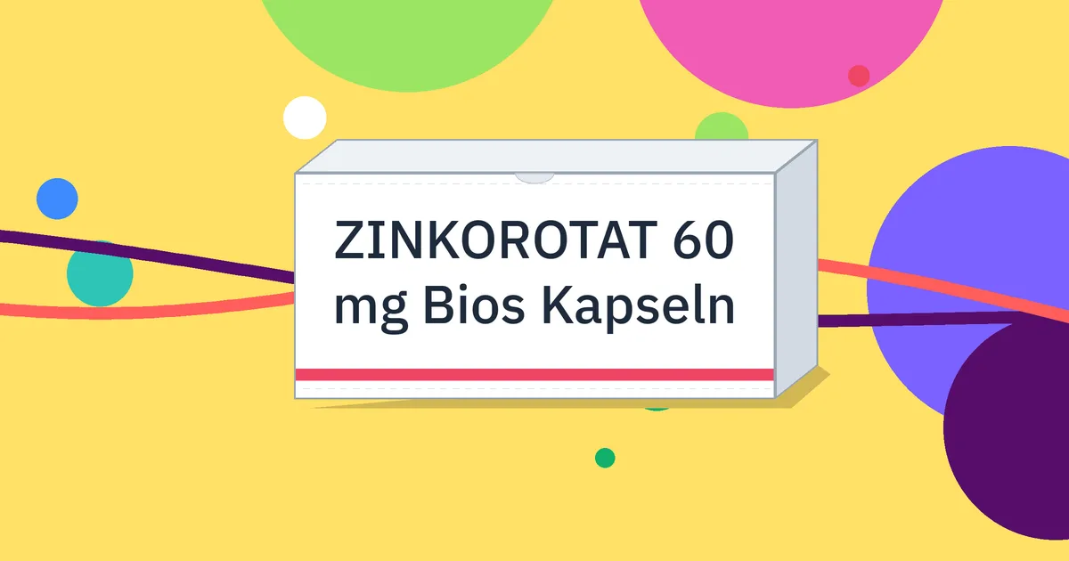Symbolbild: Packung mit der Aufschrift ZINKOROTAT 60 mg Bios Kapseln (PZN 16329297) – Verfügbarkeit und Bezug in Apotheken in Frankfurt am Main