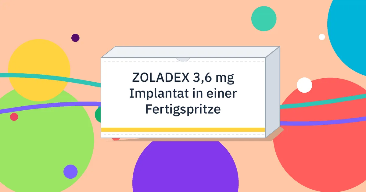 Symbolbild: Packung mit der Aufschrift ZOLADEX 3,6 mg Implantat in einer Fertigspritze (PZN 01438129) – Verfügbarkeit und Bezug in Apotheken in Frankfurt am Main
