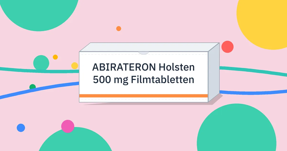 Symbolbild: Packung mit der Aufschrift ABIRATERON Holsten 500 mg Filmtabletten (PZN 19267964) – Verfügbarkeit und Bezug in Apotheken in Frankfurt am Main