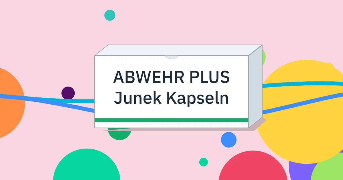 Symbolbild: Packung mit der Aufschrift ABWEHR PLUS Junek Kapseln (PZN 10556431) – Verfügbarkeit und Bezug in Apotheken in Frankfurt am Main