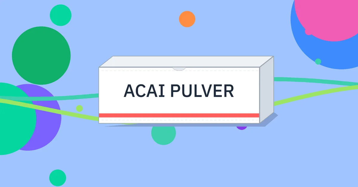 Symbolbild: Packung mit der Aufschrift ACAI PULVER (PZN 06424190) – Verfügbarkeit und Bezug in Apotheken in Frankfurt am Main