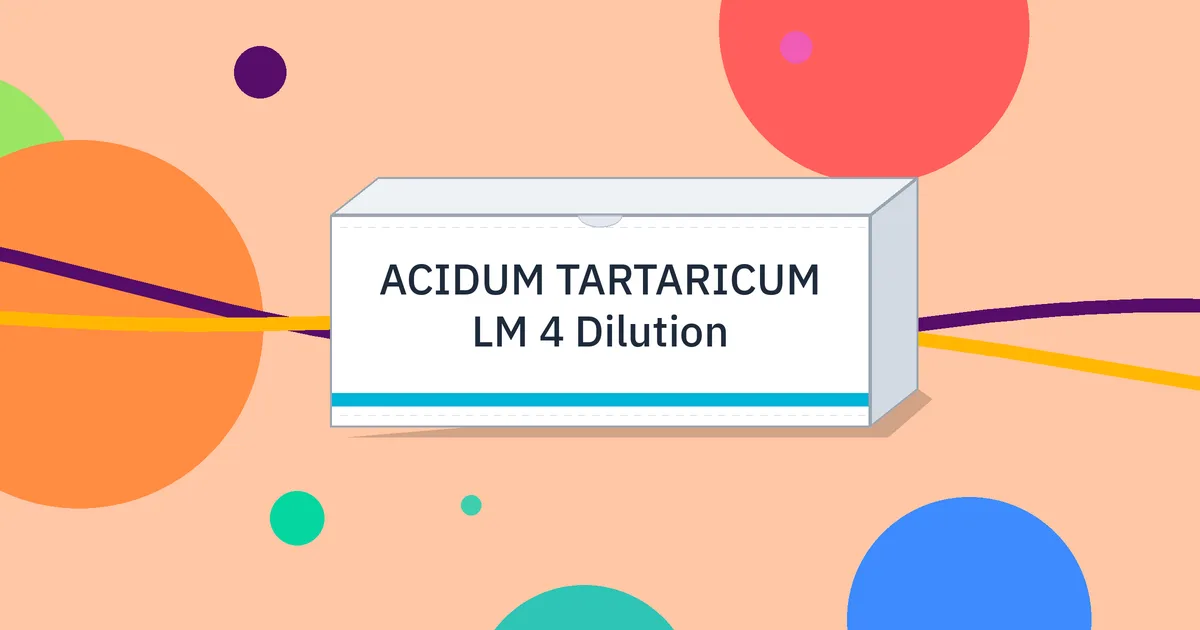 Symbolbild: Packung mit der Aufschrift ACIDUM TARTARICUM LM 4 Dilution (PZN 13286469) – Verfügbarkeit und Bezug in Apotheken in Frankfurt am Main